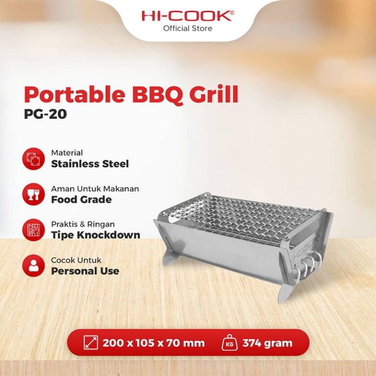 Pemanggang BBQ Portable Knockdown PG-20 | Hi-Cook Official